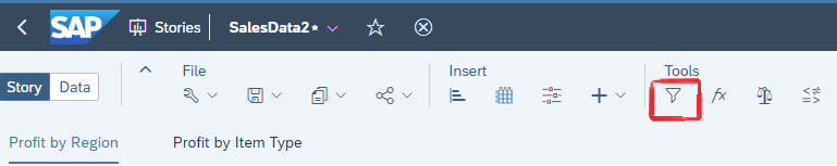 Story filter in SAP Analytics Cloud